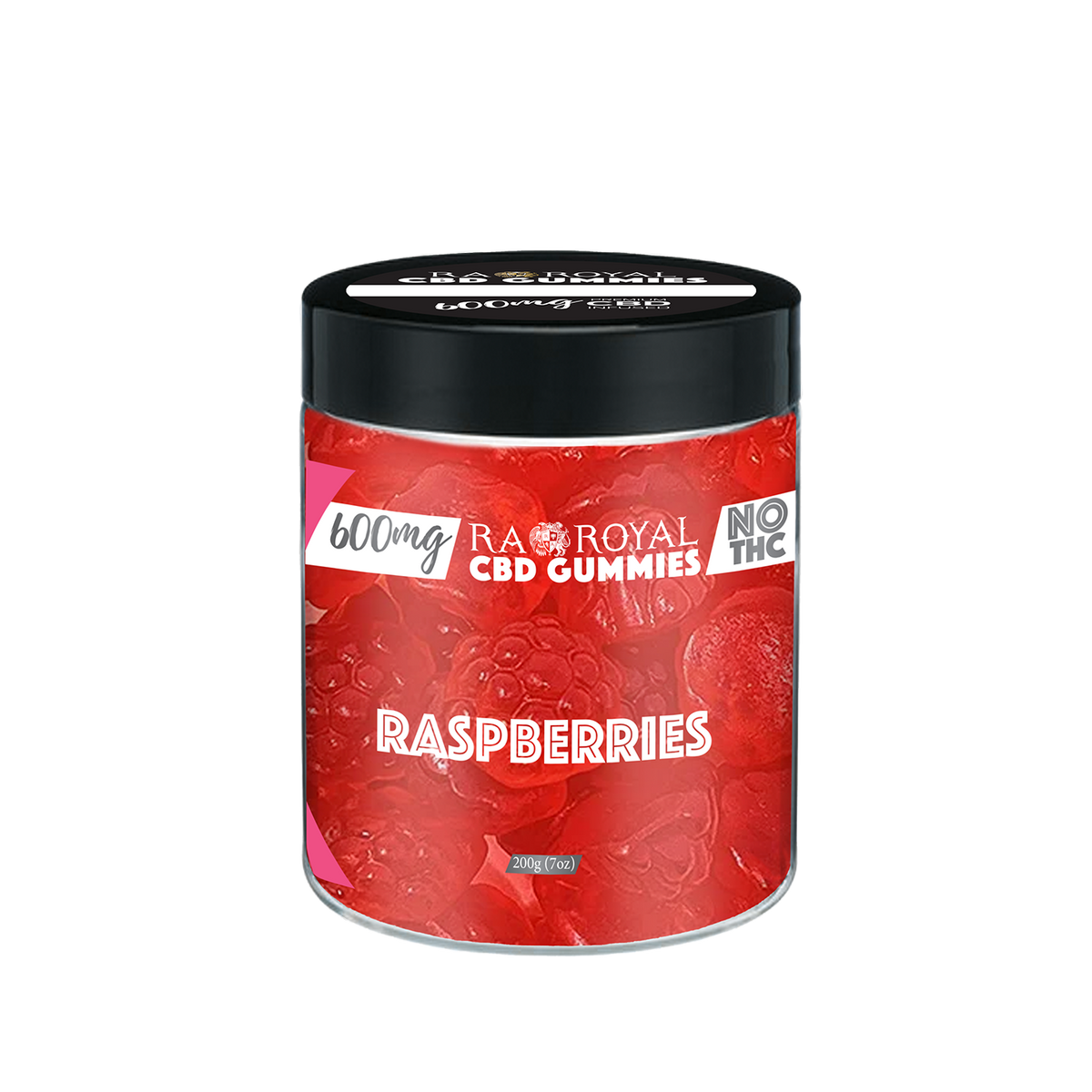 CBD Red Raspberry Gummies | R.A. Royal Gummies 600MG with Melatonin ...