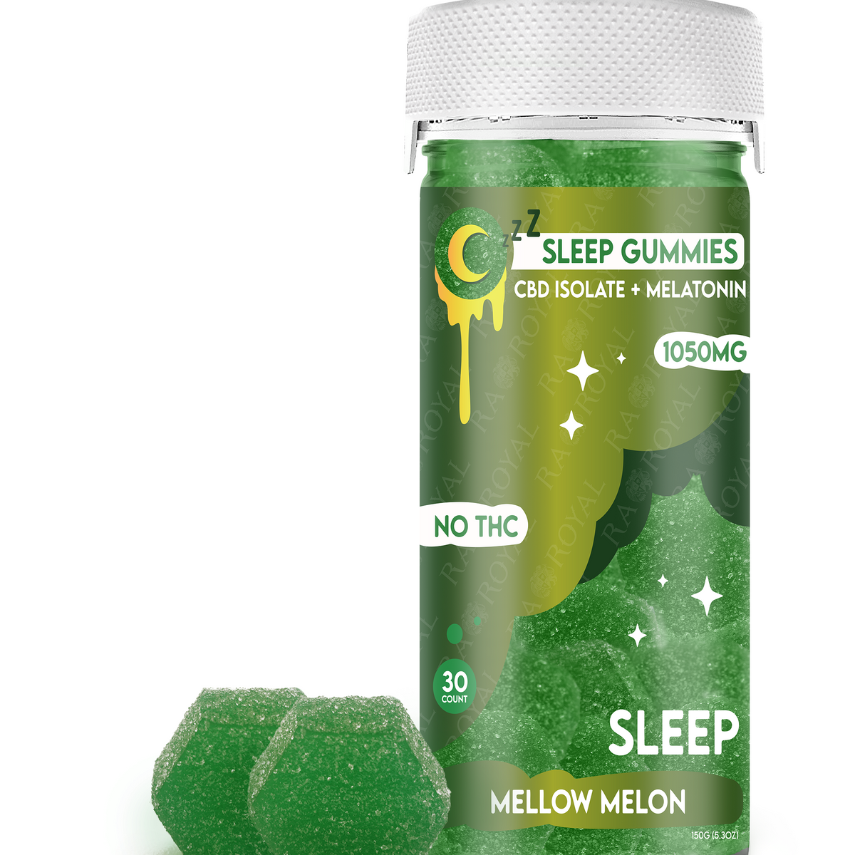 R.A. Royal Mellow Melon Sleep Gummies | 30CT CBD Isolate + Melatonin ...