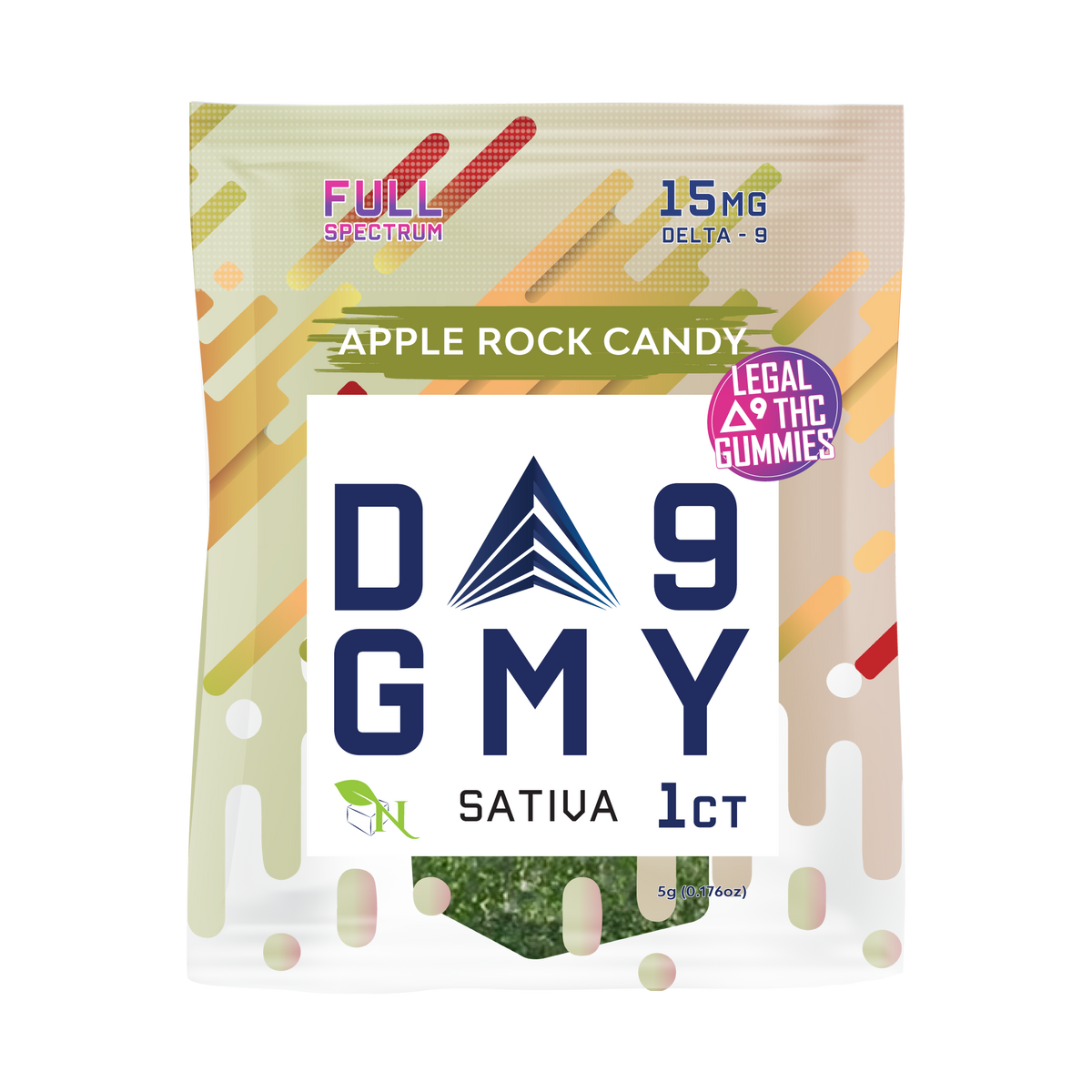 A Gift From Nature Delta-9 Apple Rock Candy Gummies – 50CT Box – RA Royal