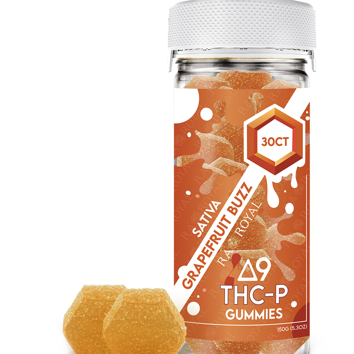 Delta 9 Gummies 1050MG - Grapefruit Buzz (Sativa) | R.A. Royal – RA Royal