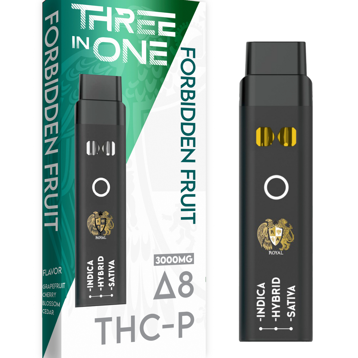 Delta 8 + THC-P Three-In-One Disposable Vape: Forbidden Fruit (3000MG ...