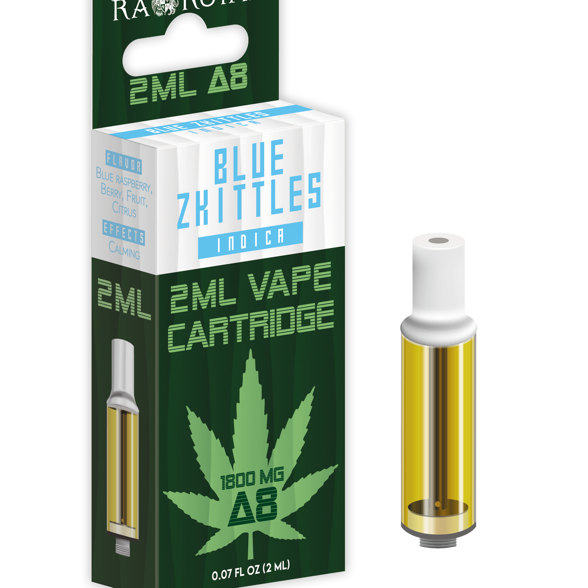 R.A. Royal Delta-8 Vape Cartridge – Blue Zkittles Indica (1800MG) – RA ...