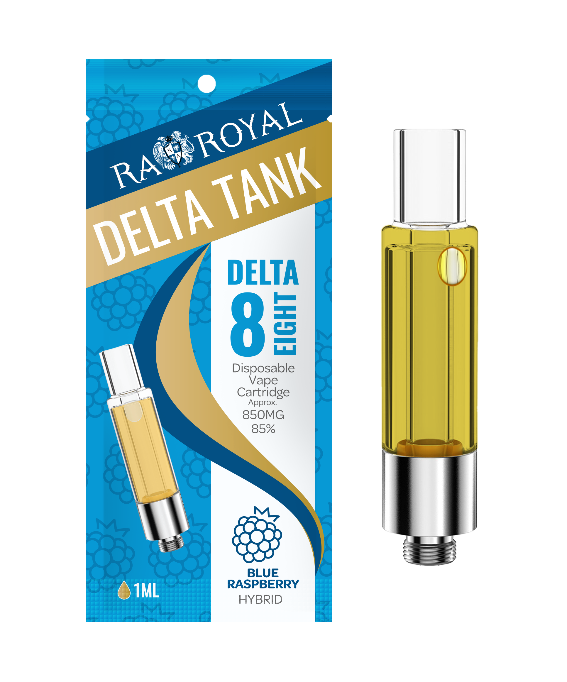 Delta-8 Blue Raspberry Vape Tank | RA Royal